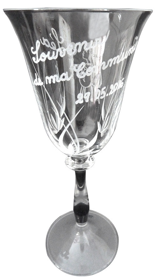 Verre à pied communinant et calice - Dragées & Chocolats