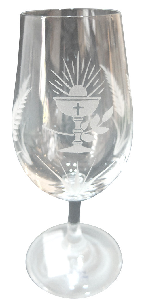 Verre à pied communion calice - Dragées & Chocolats